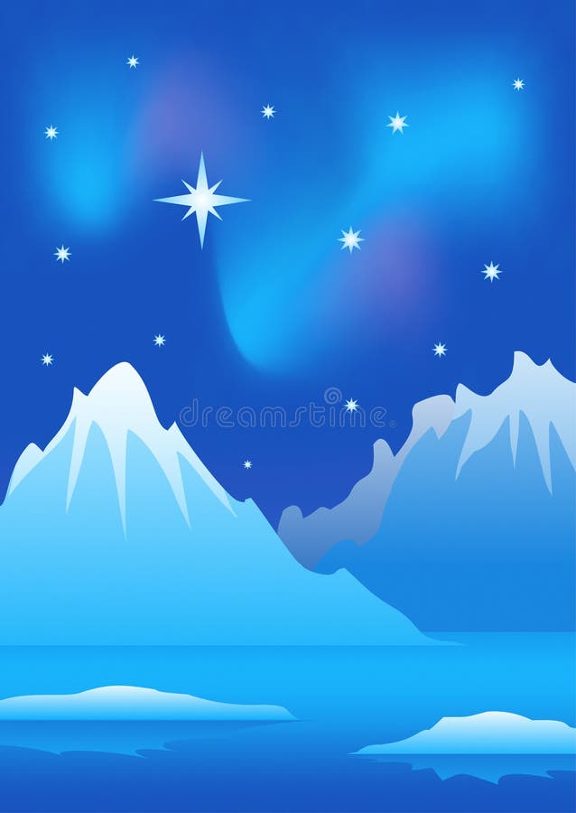 Arctic landscape stock vector. Illustration of hill, global - 13780381