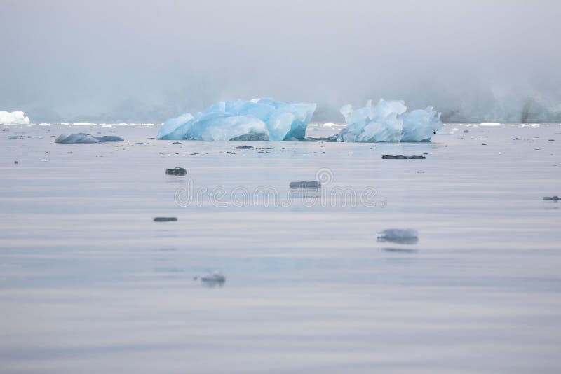 Arctic Landscape - Blue Ice in the Water Stock Photo - Image of water ...