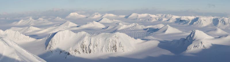 Arctic Landscape - Mountains - PANORAMA Stock Image - Image of ...