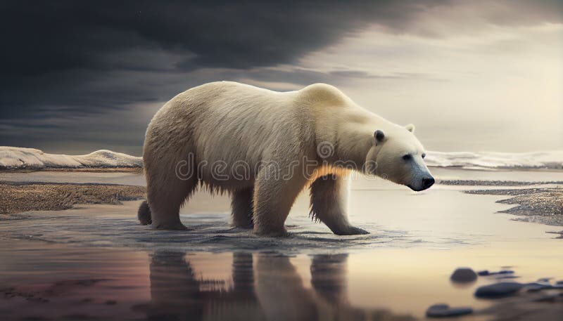 Arctic Mammal in Wild with Fluffy Fur ,generative AI Stock Image ...