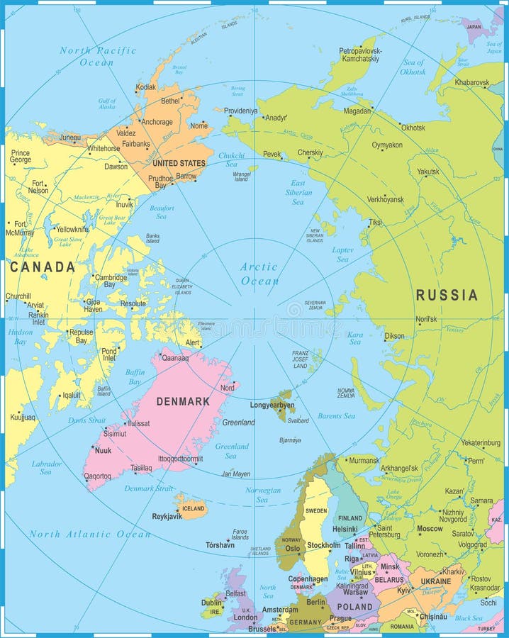 Arctic Map Stock Illustrations – 1,926 Arctic Map Stock Illustrations ...