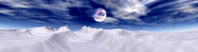 Arctic Moon stock illustration. Illustration of surreal - 29167