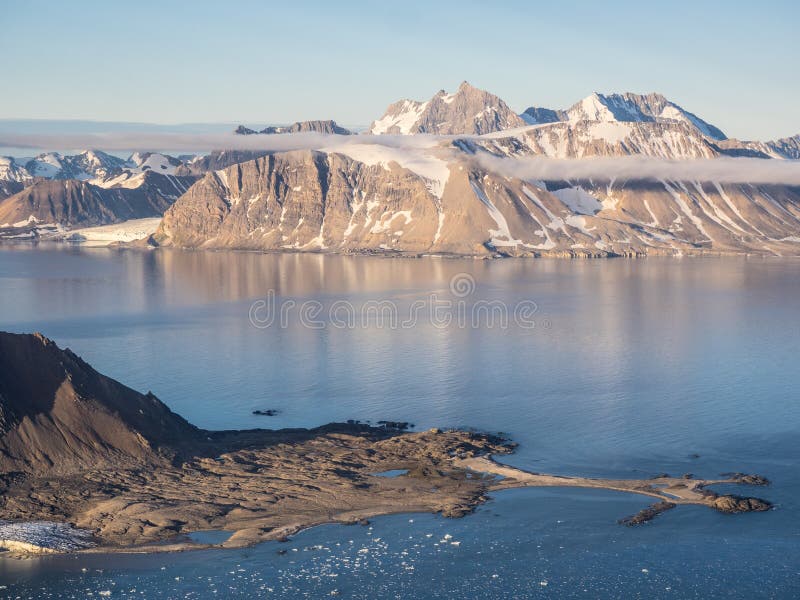 Arctic Mountain Landscape - Svalbard, Spitsbergen Stock Photo - Image ...