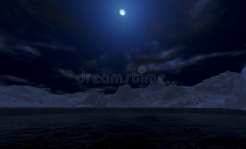 Arctic night stock illustration. Illustration of north - 27148671