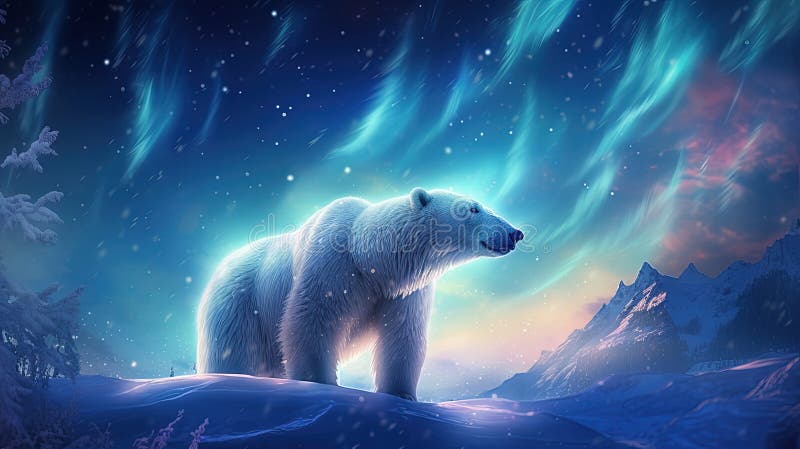 Arctic Nights Glow stock illustration. Illustration of arctic - 301124264