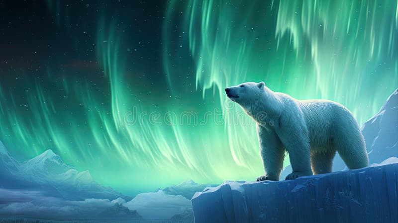 Arctic Nights Glow stock illustration. Illustration of shine - 301126022