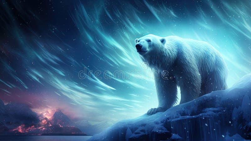 Arctic Nights Glow stock illustration. Illustration of arctic - 301127412