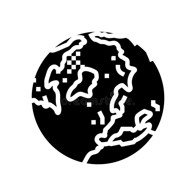 Arctic Ocean Map Glyph Icon Vector Illustration Stock Vector ...