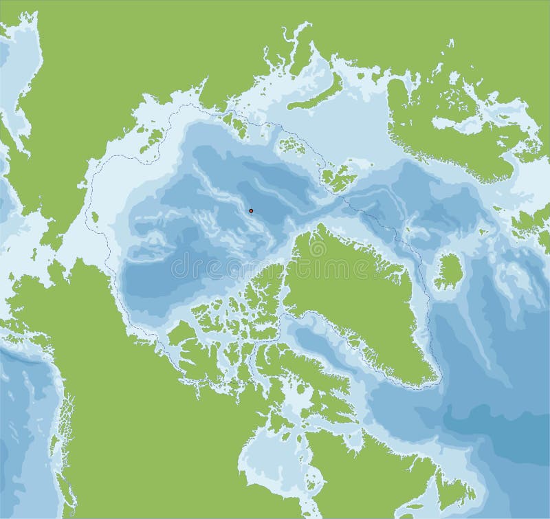 Arctic Ocean map stock vector. Illustration of asia, atlas - 73208327