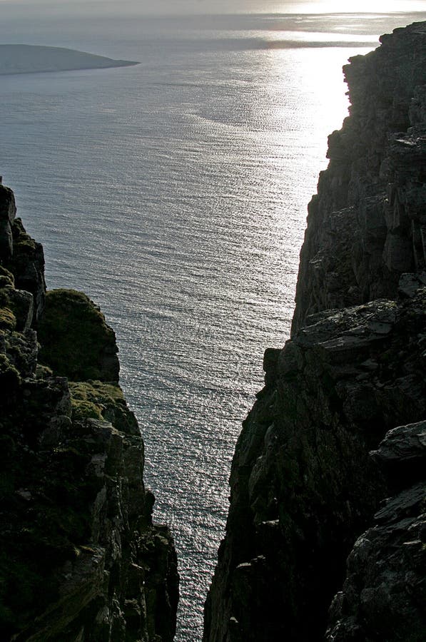 The Arctic Ocean between the Rocks Stock Image - Image of lonely ...