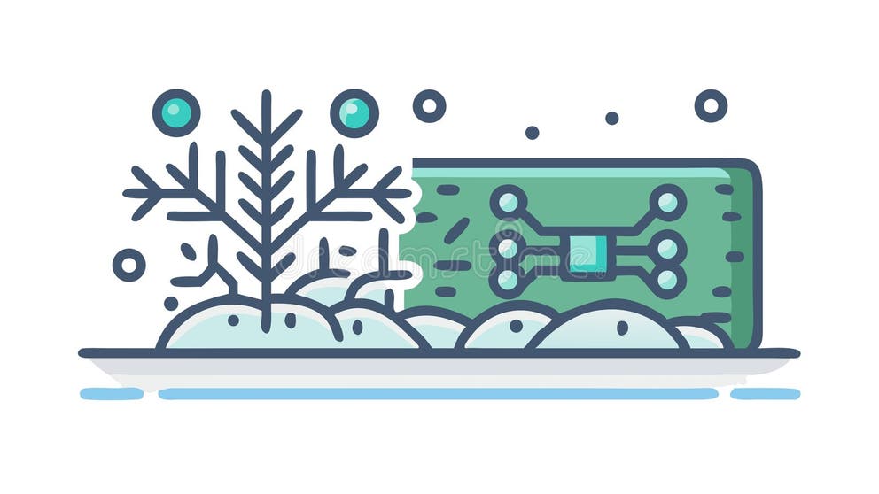 Arctic Research Base, Cold Climate Science Environmental Study, Vector ...