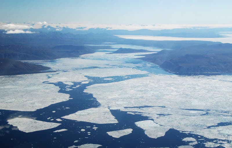 Arctic Ocean - Pack Ice on the Sea Surface Stock Photo - Image of ...