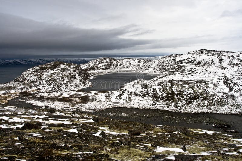 Arctic Shore stock image. Image of shore, moss, mountain - 17654659