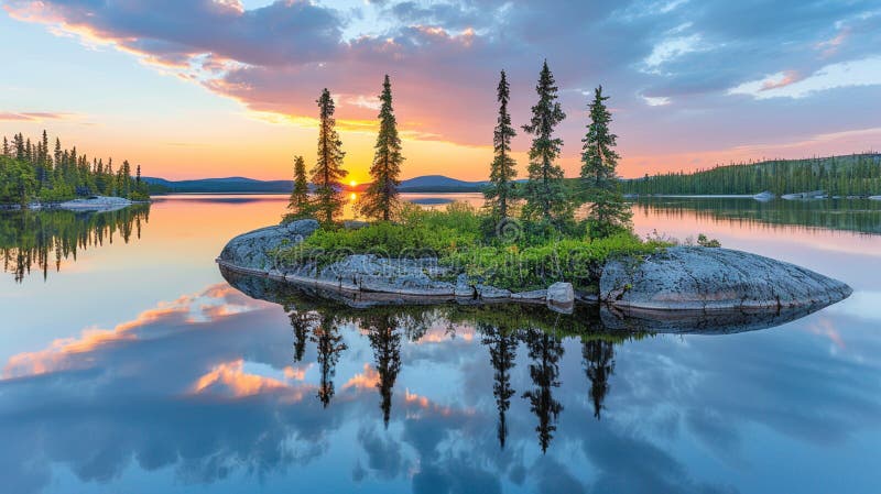 Arctic Summer in the Forest of the Far North Stock Image - Image of ...