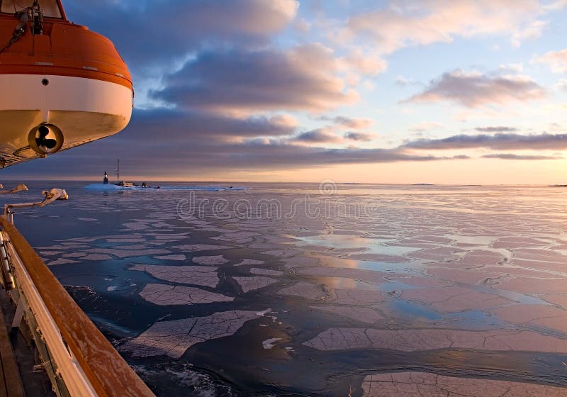 Arctic Sunset stock image. Image of archipelago, frozen - 13507763