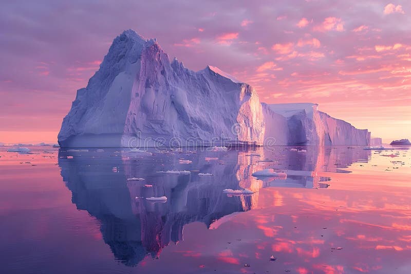 Arctic Symphony: Pastel Ice Reflections. Concept Arctic Landscape ...
