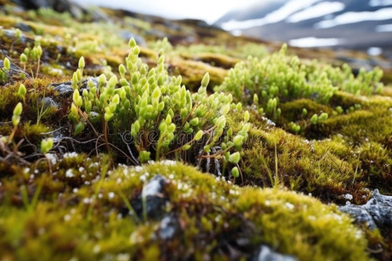 Arctic Vegetation Close-up in Tundra Biome Stock Illustration ...