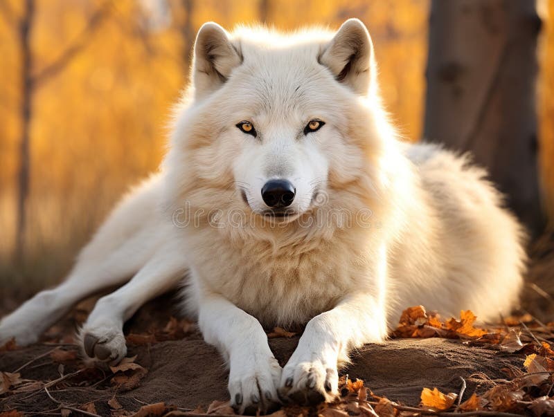 Ai Generated Illustration Wildlife Concept of Arctic Wolf Stock Illustration - Illustration of ...