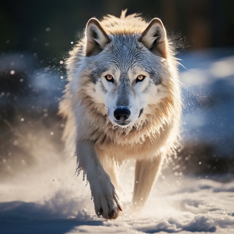 Ai Generated Illustration Wildlife Concept of Arctic Wolf Stock ...