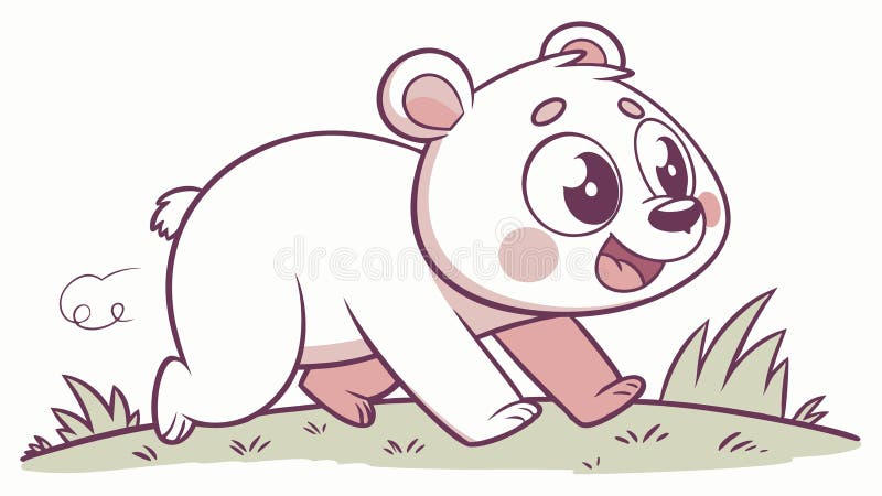 Arctodus Bear Anxious Cries Lake Clock Vector Stock Vector ...