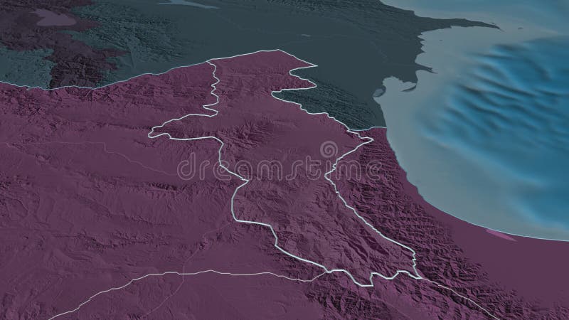 Ardebil, Iran - Outlined. Administrative Stock Illustration ...