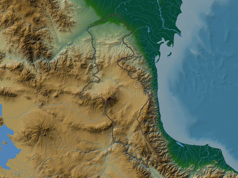 Ardebil, Iran. Physical. No Legend Stock Illustration - Illustration of ...