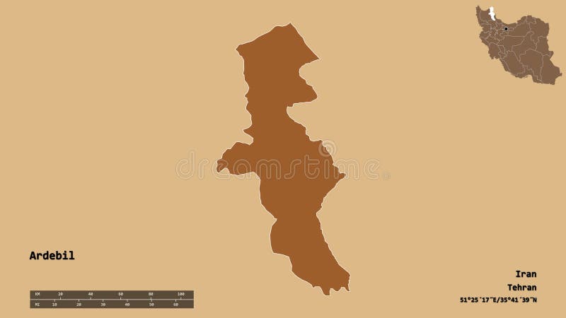 Ardebil, Province of Iran, Zoomed. Pattern Stock Illustration ...