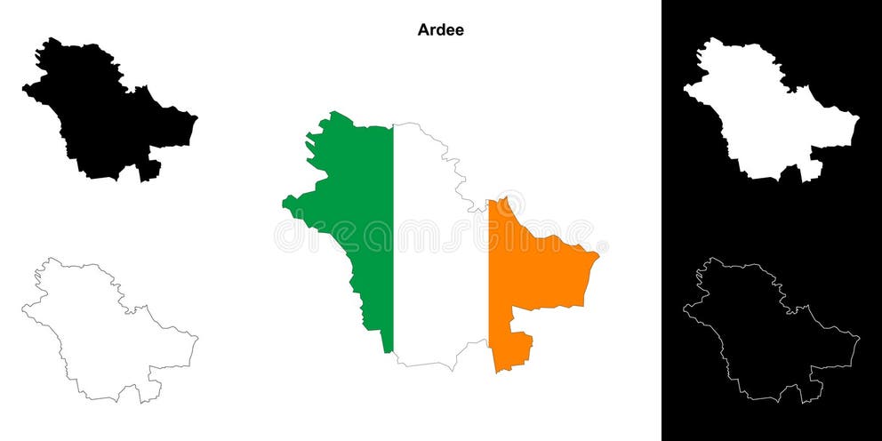 Ardee outline map stock vector. Illustration of template - 379305744
