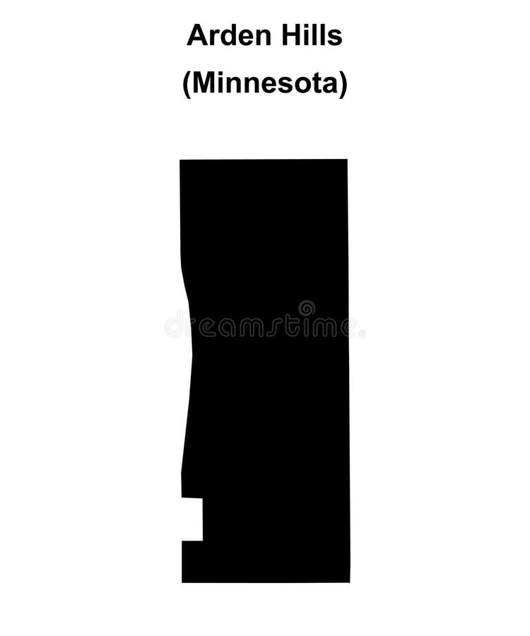 Arden Hills outline map stock vector. Illustration of arden - 387418110