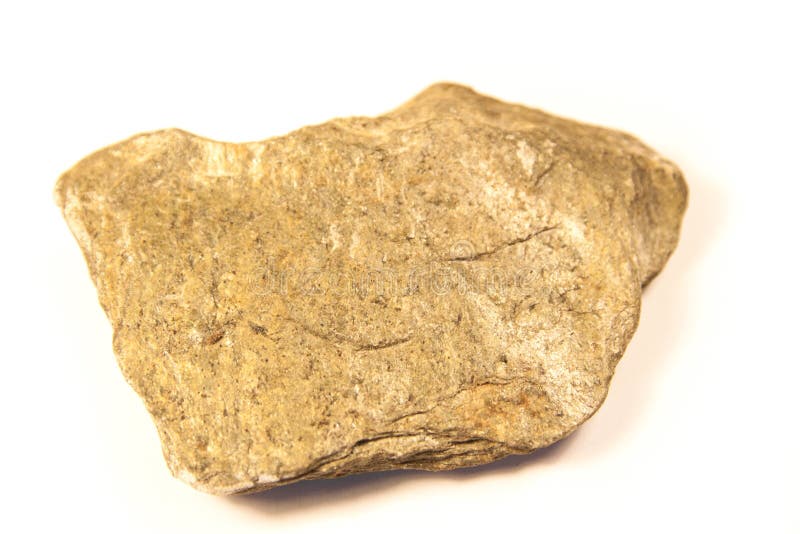 Roccia D'ardesia Isolata Su Sfondo Bianco Fotografia Stock - Immagine ...