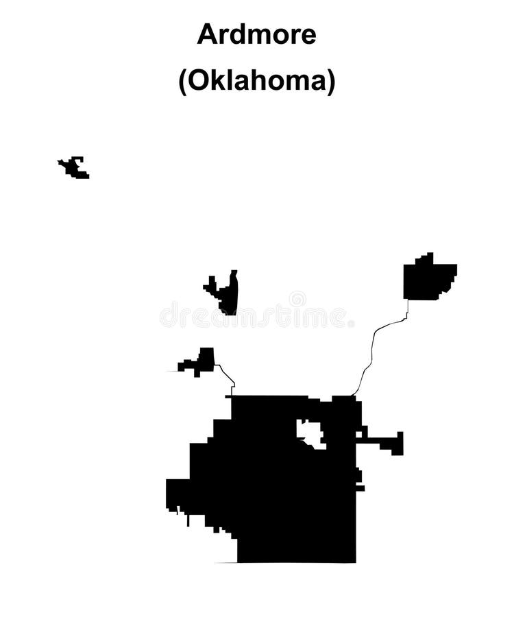 Ardmore outline map stock vector. Illustration of region - 357494917