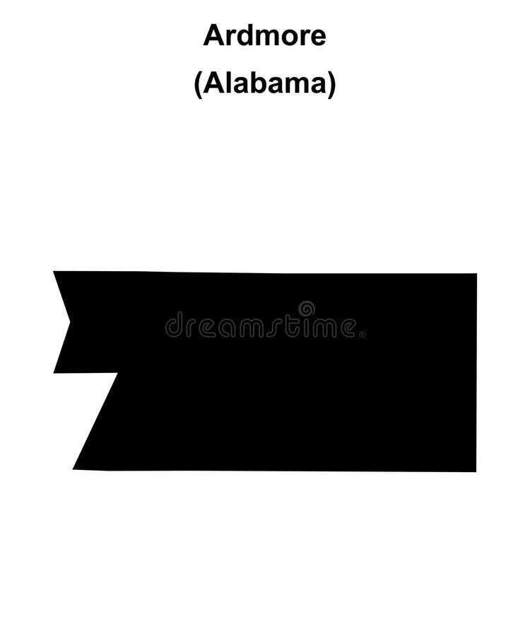 Ardmore outline map stock vector. Illustration of ardmore - 385899872