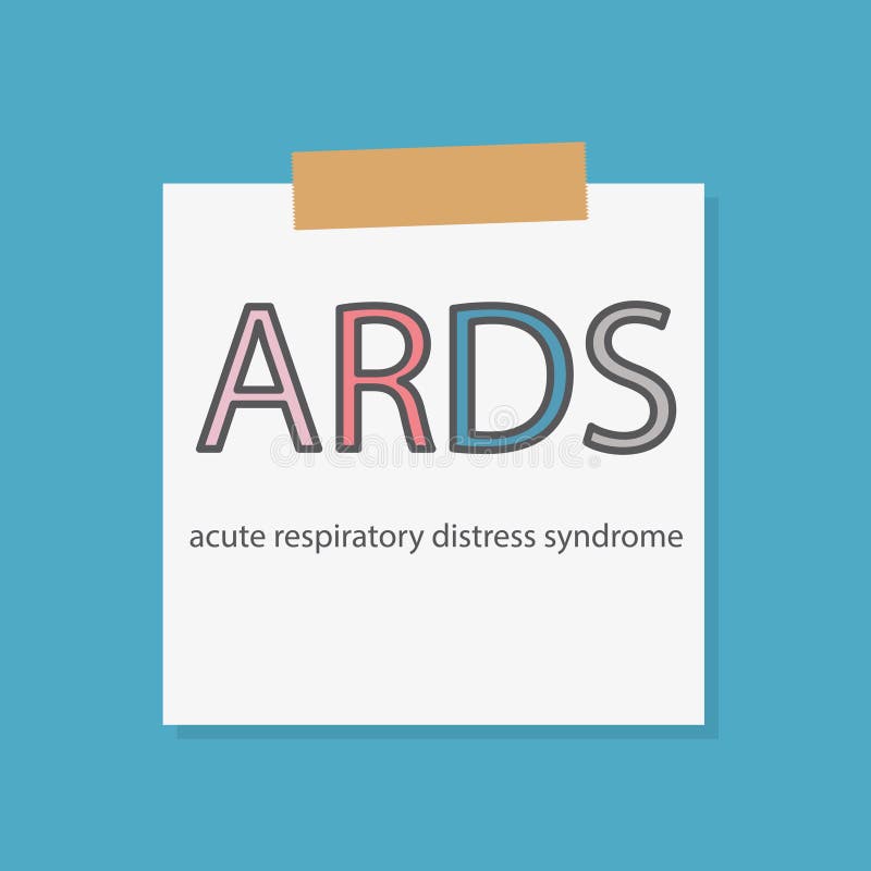 ARDS Acute Respiratory Distress Syndrome Acronym Written on Checkered ...