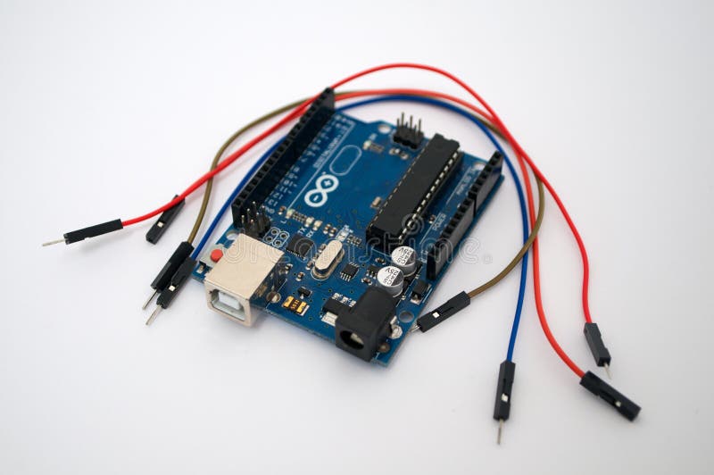 Arduino and Around Listed Wire Stock Photo - Image of illustrative ...