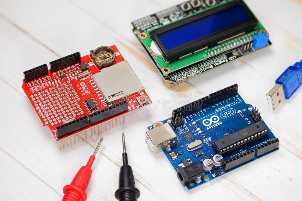 Arduino UNO Microcontroller Editorial Stock Image - Image of innovation ...