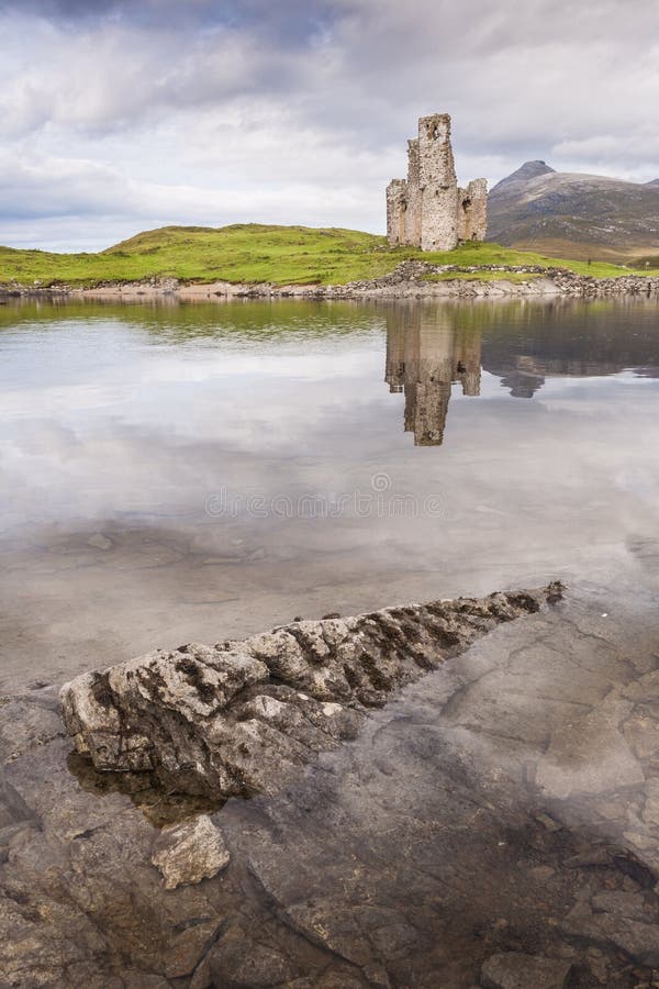 Ardvreck Castle in Sutherland, Scotland. Stock Image - Image of ...