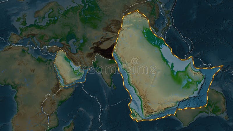 Arabian Plate Extracted. Patterson Cylindrical. Physical Stock ...