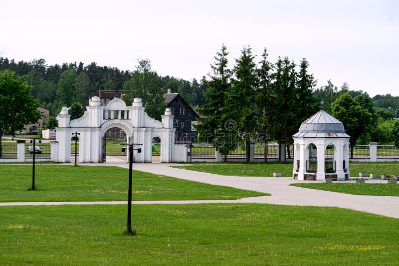 The Area Around the Cathedral in Aglona in Latvia. Stock Image - Image ...
