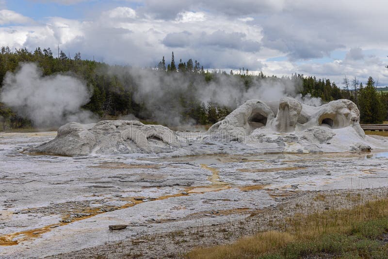 The Area Around the Grotto Geyser Stock Photo - Image of volcano ...