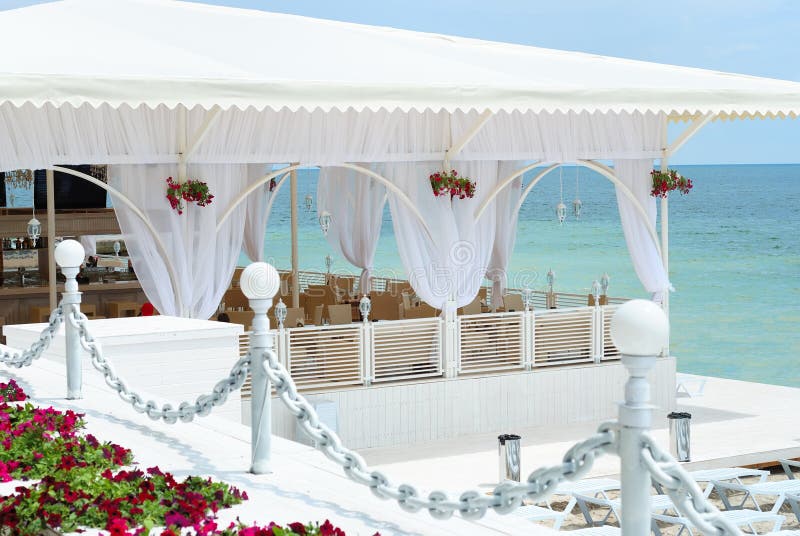 Area of a Beach for Comfortable Rest Stock Image - Image of ocean, area ...