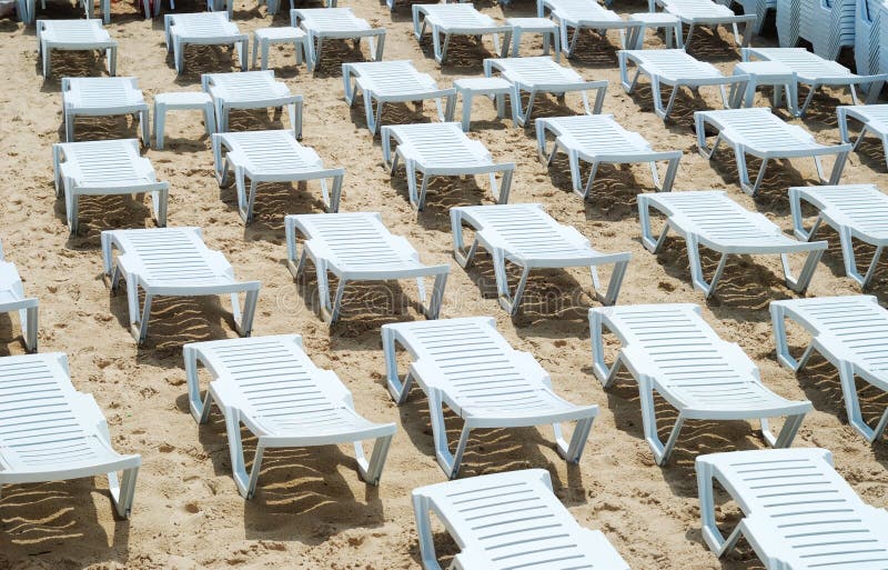 Area of a Beach for Comfortable Rest Stock Photo - Image of suntan ...