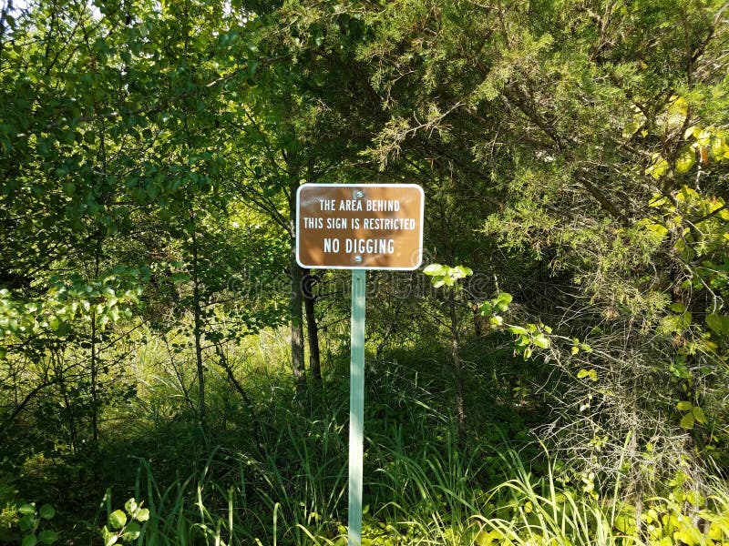 Area Behind this Sign is Restricted No Digging Stock Image - Image of ...