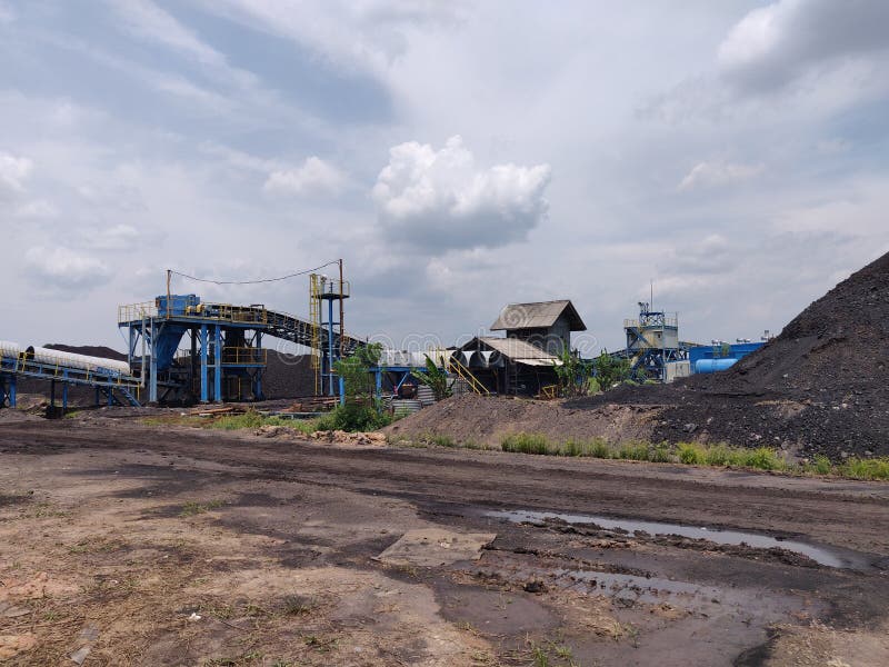 The Cargo Stockpile and Jetty for Loading Cargo Stock Image - Image of ...