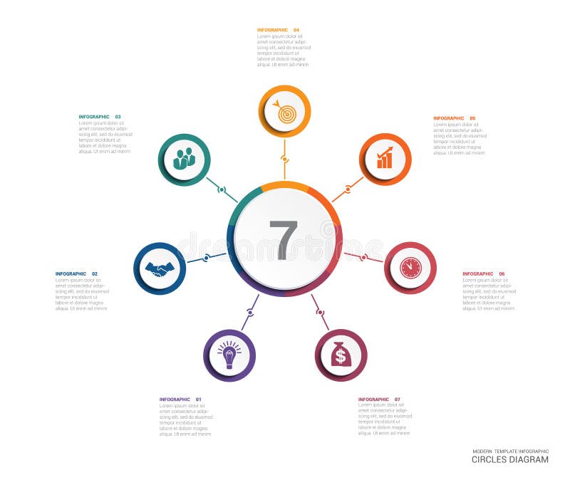 Area Chart Diagram Data Elements for Template Infographics 7 Position ...