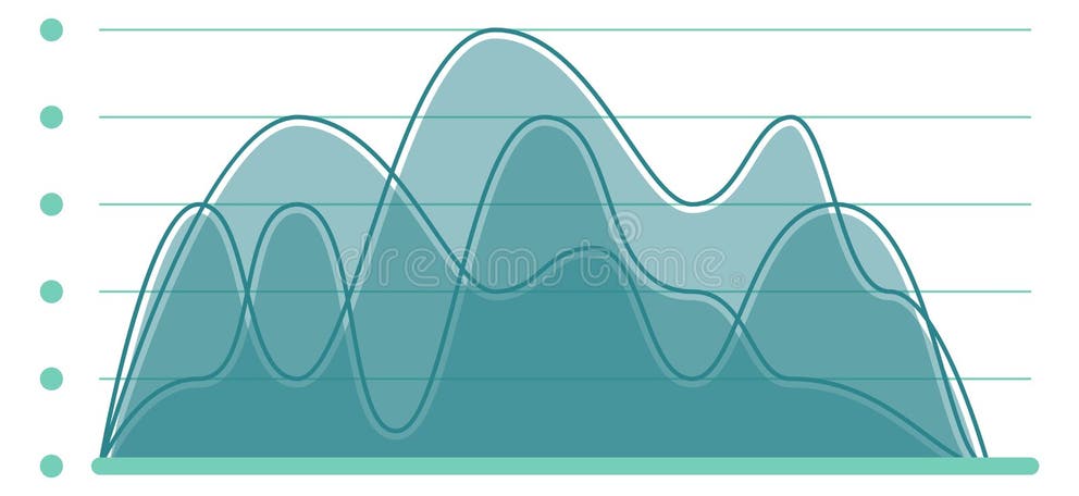 Area Chart Icon. Smooth Line Graph Symbol Stock Vector - Illustration ...