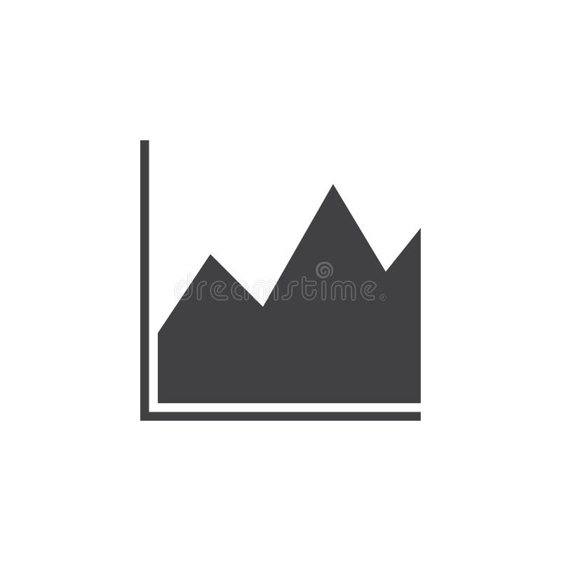 Area Chart Icon , Solid Logo Illustration, Pictogram Isola Stock ...