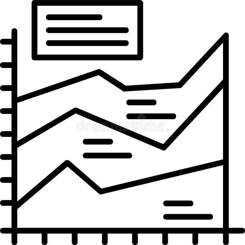 Area Chart Outline Vector Icon Stock Vector - Illustration of data ...