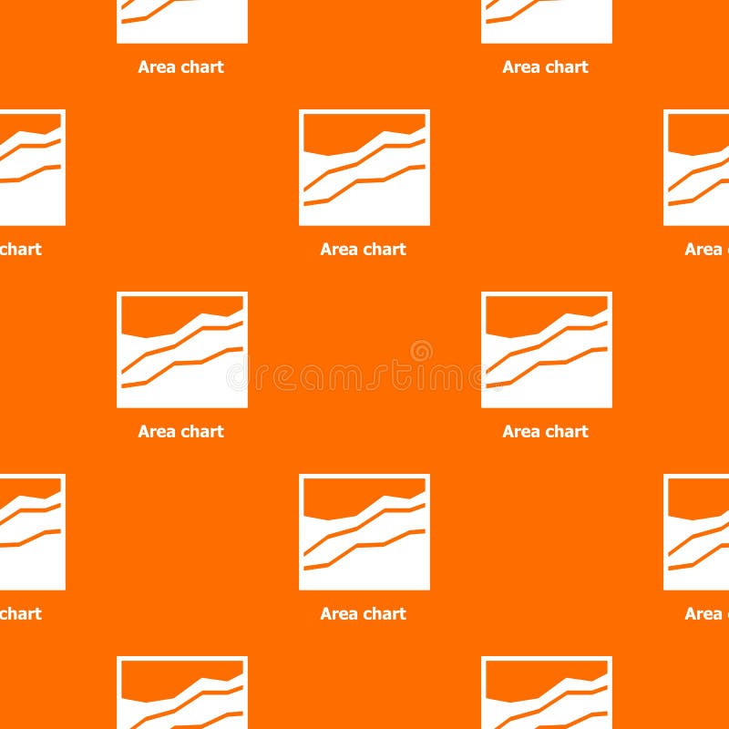 Area Chart Pattern Vector Orange Stock Vector - Illustration of repeat ...