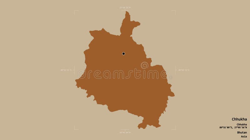 Chhukha, Bhutan. Described Location Diagram Stock Illustration ...