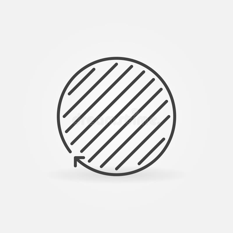 Area of a Circle Vector Mathematics Concept Outline Icon Stock Vector ...